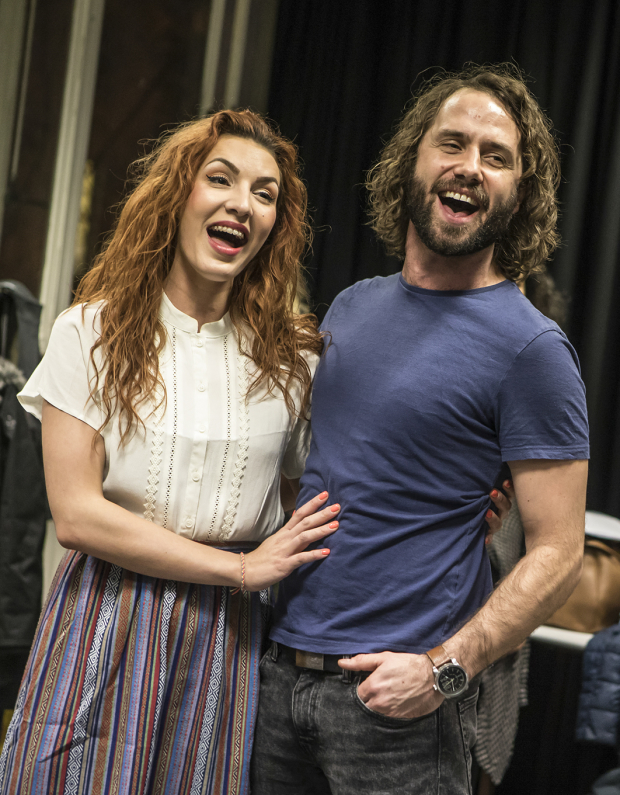 Oliver Savile, Anita Louise Combe and the cast of Company in Aberdeen