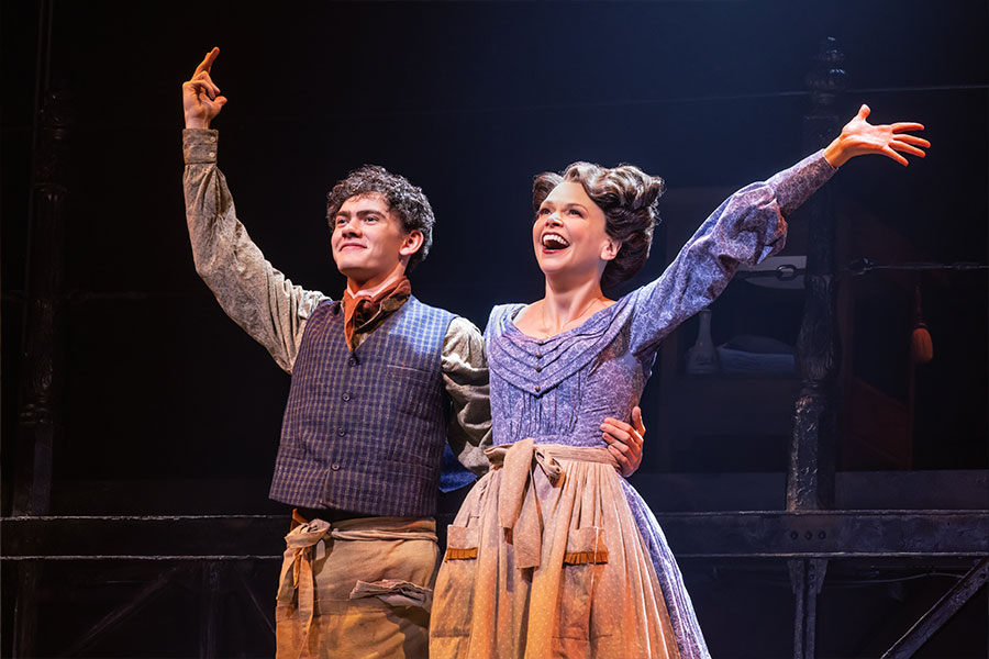 Aaron Tveit, Sutton Foster and Joe Locke in Sweeney Todd on Broadway ...