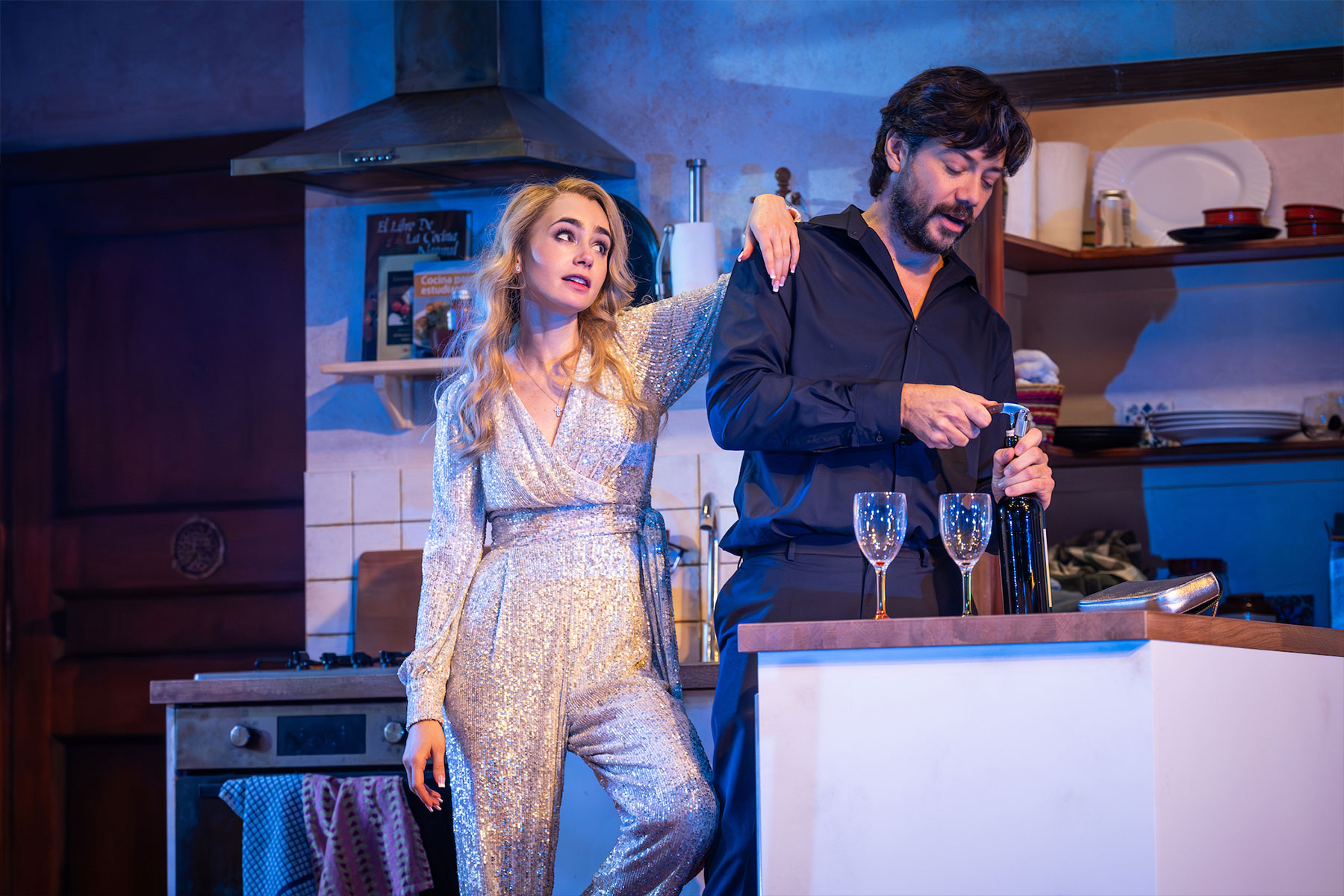 Barcelona West End review – Lily Collins and Álvaro Morte are revelatory in enigmatic drama