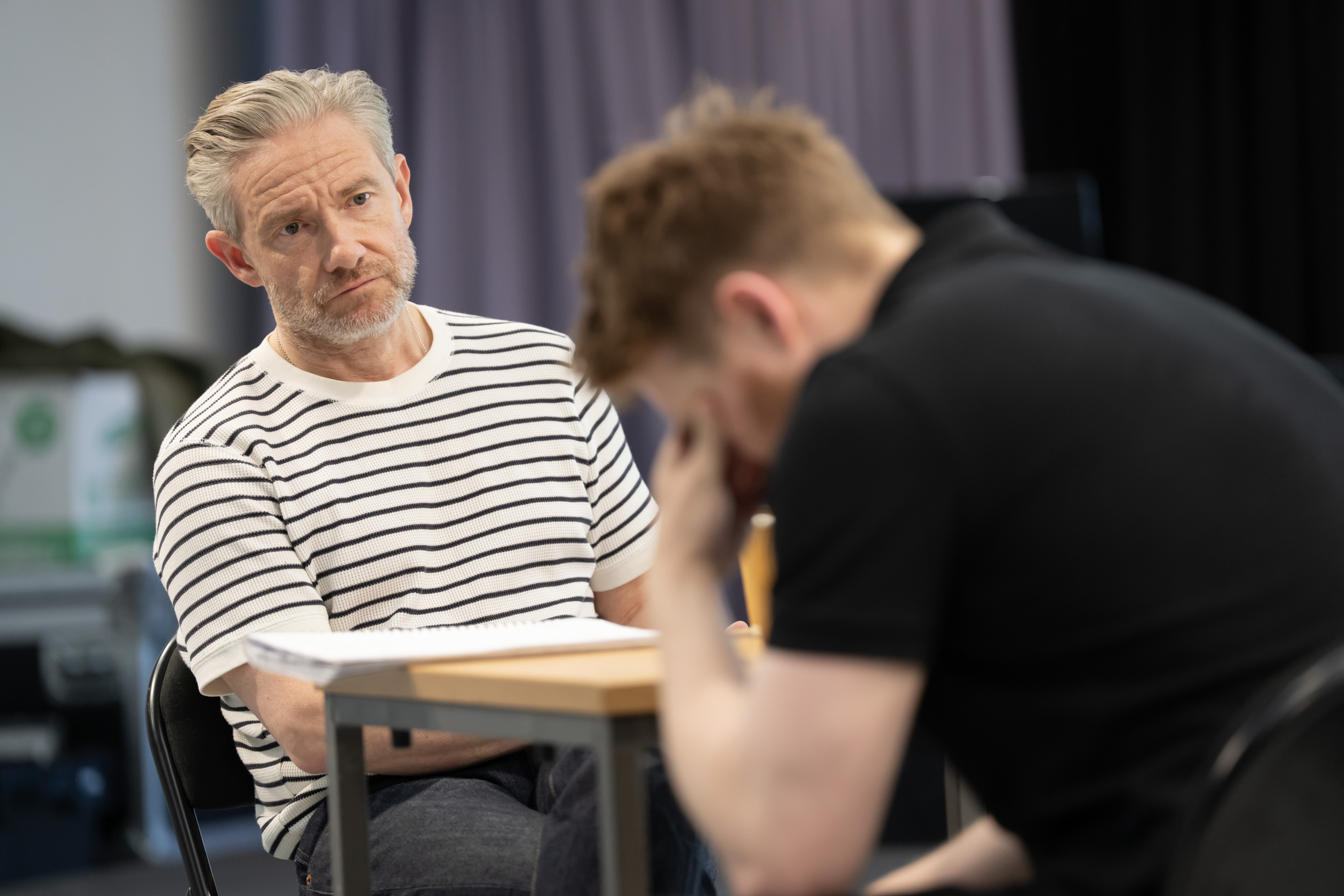 Martin Freeman and Jack Lowden in rehearsals for The Fifth Step in the ...