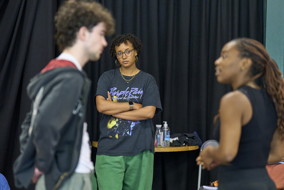 Corinna Brown and Noah Valentine in rehearsals for Noughts and Crosses ...