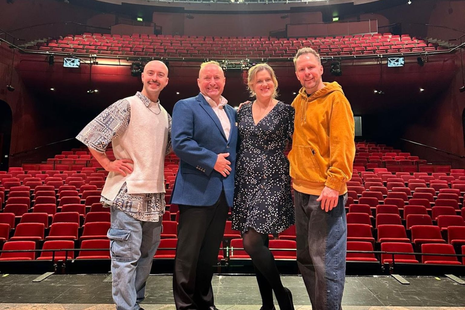 Rob Madge and Pippa Cleary developing Bank of Dave musical