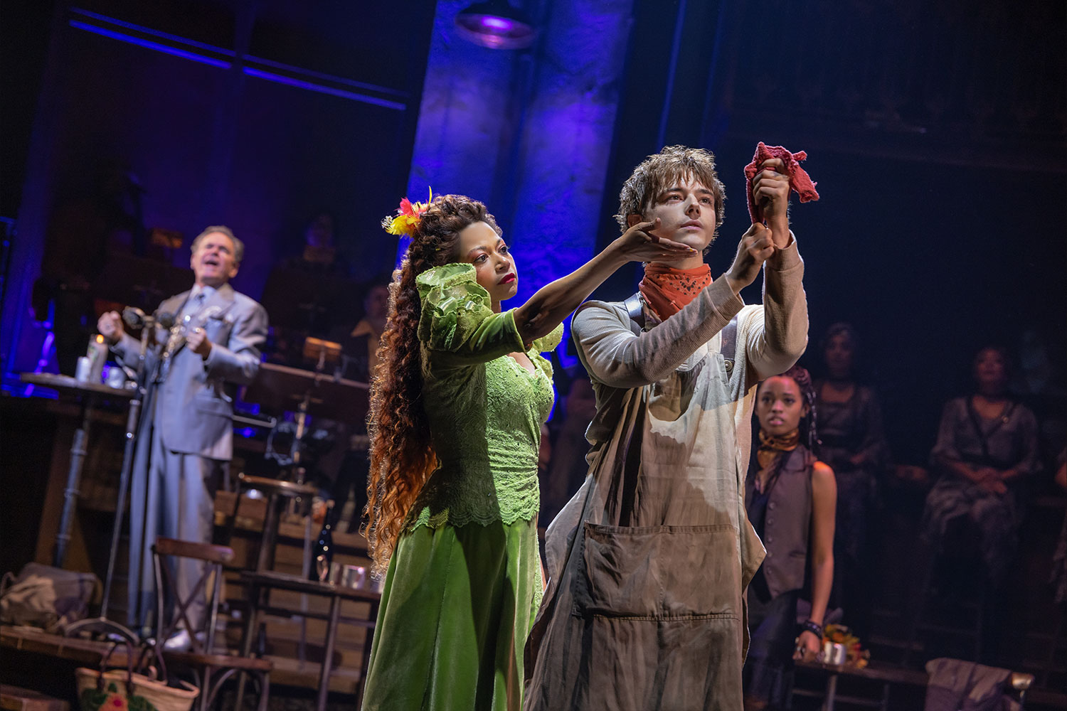 Hadestown on Broadway with Jack Wolfe, Morgan Dudley and more – first look